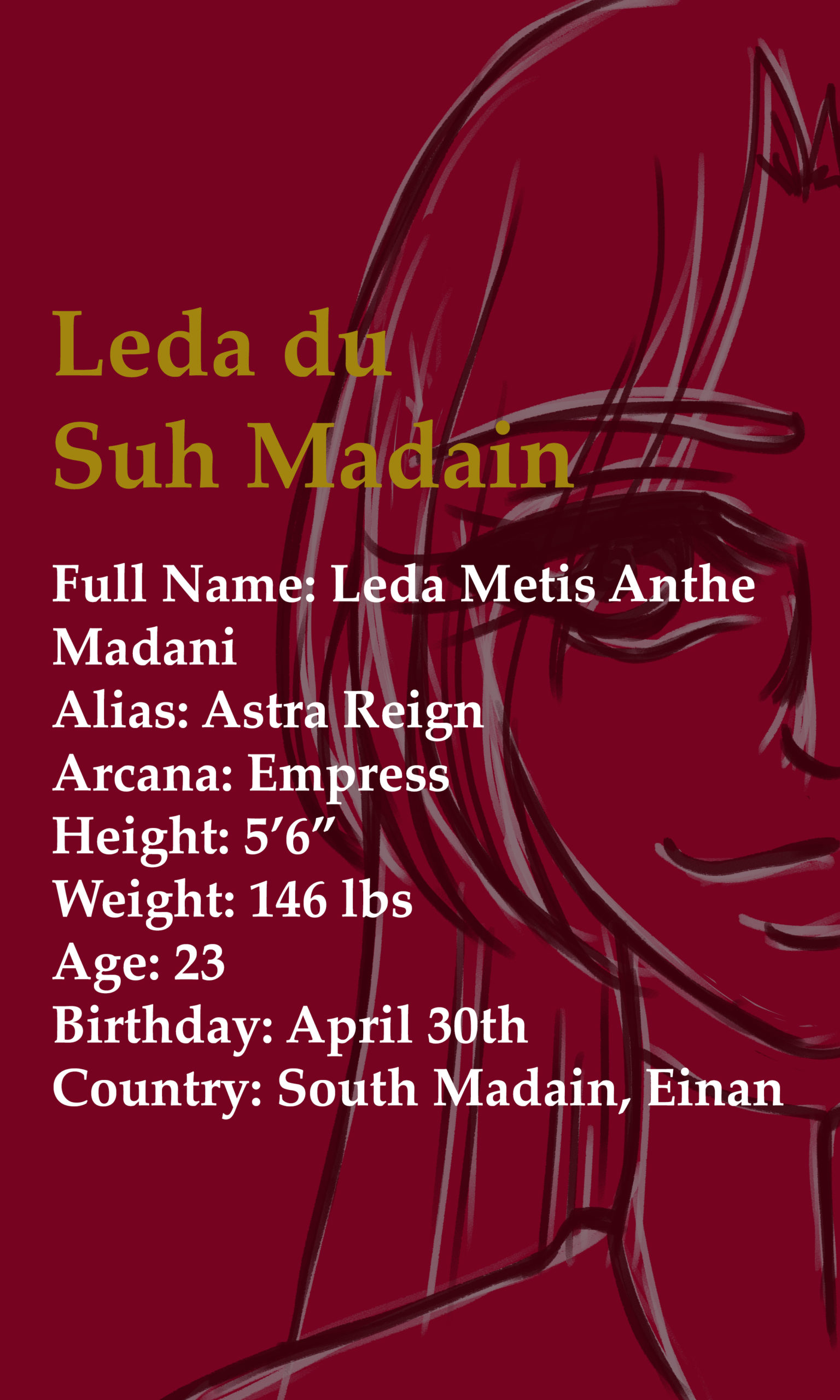 Leda Character Card Back – The Electric Rose